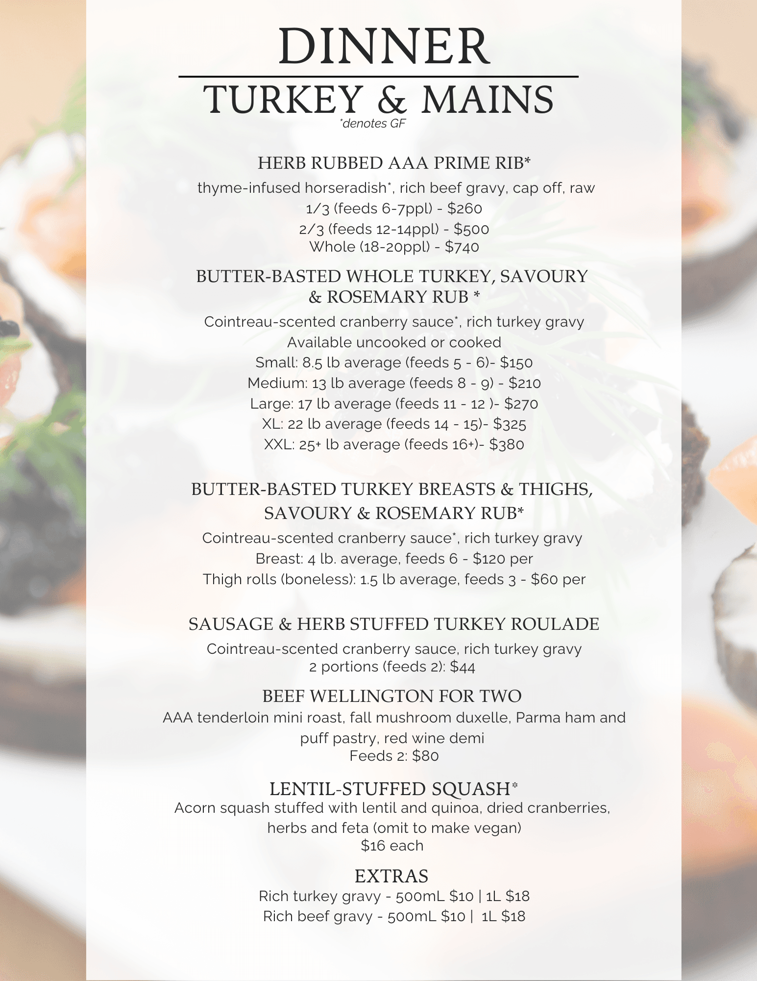 SEASONAL MENUS | Yorkshire Pudding Catering